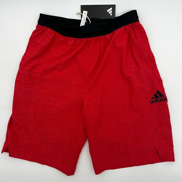adidas | Shorts | Adidas Mens Axis Knit Shorts Bright Redwhite ...